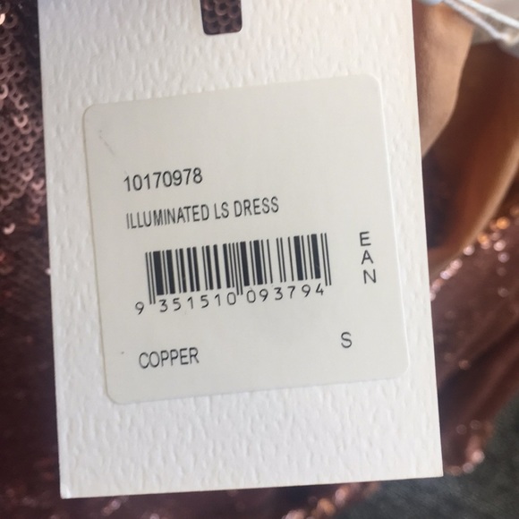 cmeo collective | Dresses | Cmeo Collective Illuminated Ls Rose Gold ...